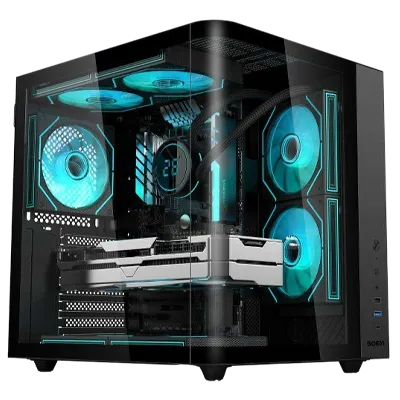 SOEYI CH2+ Black Gaming Computer Case - ITLAB COMPUTERS
